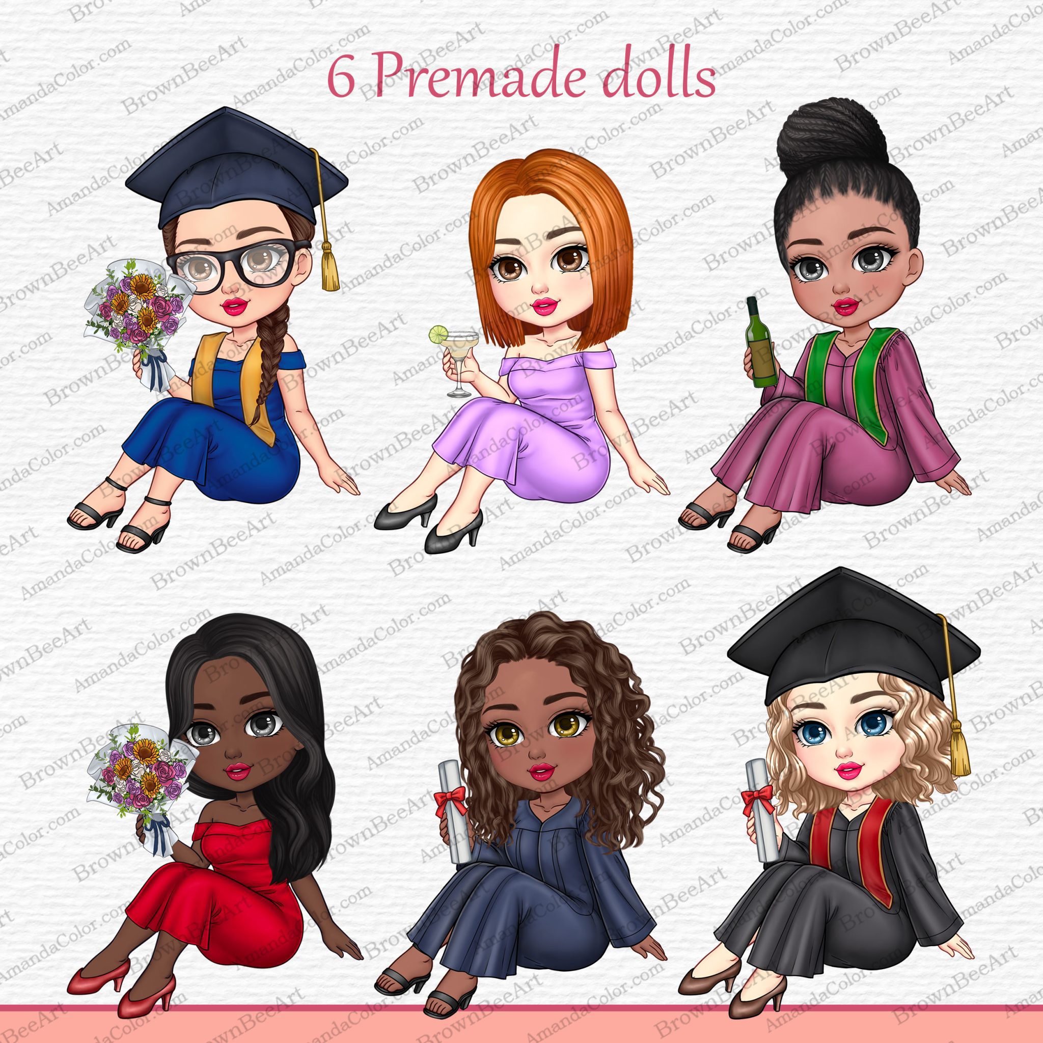 Graduation Clipart, Congrats graduating students, Female students ...